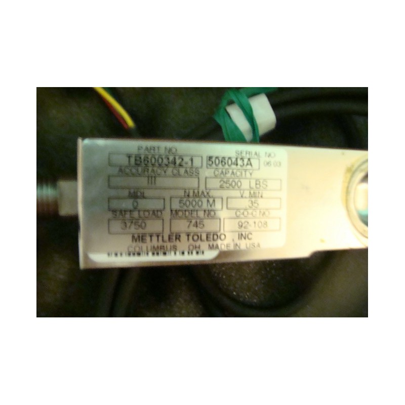 METTLER TOLEDO TB600342-1 LOAD CELL