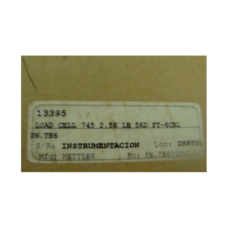 METTLER TOLEDO TB600342-1 LOAD CELL