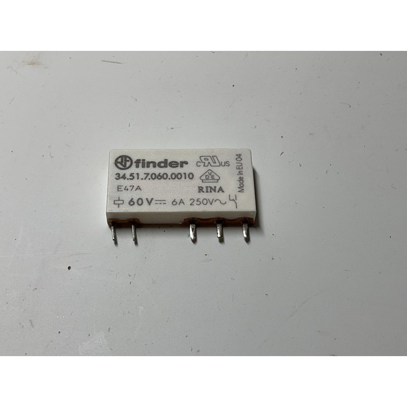Finder 34.51.7.060.0010 Ultra-Slim 60V 6A Electromechanical Relay