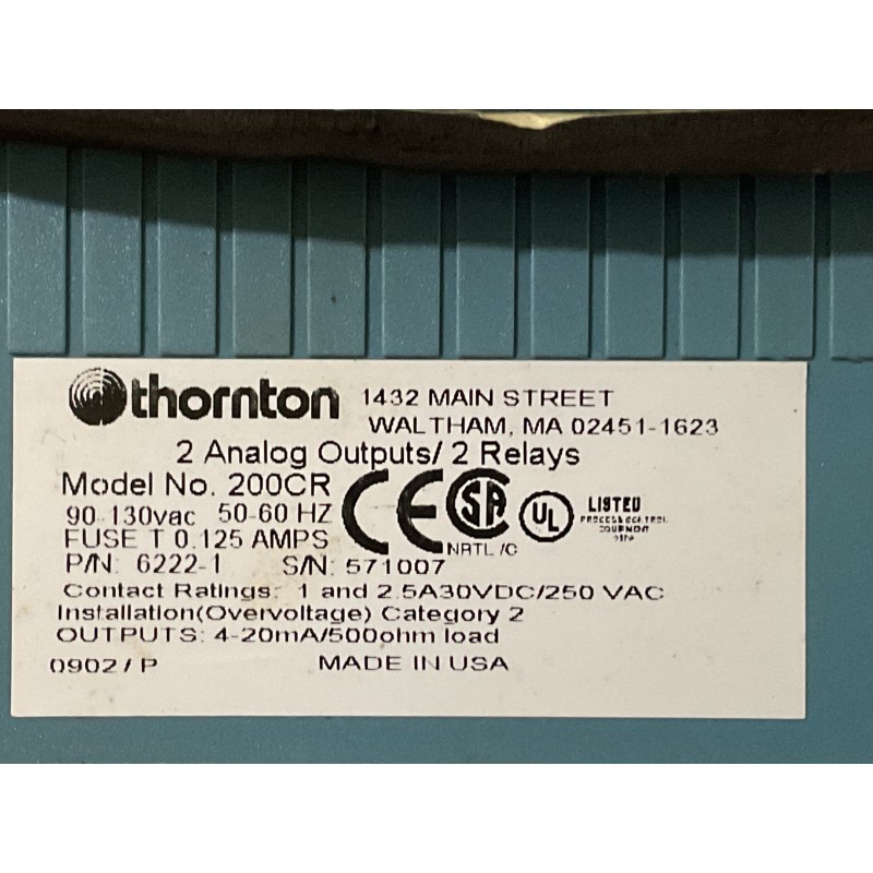 Thornton 200CR 6222-1 Conductivity/Resistivity Meter