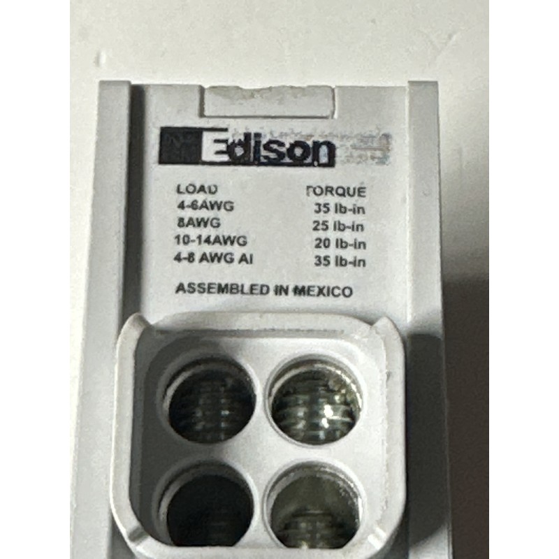 Edison EPDB104 175A Power Distribution Block – 1-Pole Enclosed Terminal ...