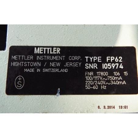 Mettler FP62 105974 – Precision Melting Point Apparatus for Laboratory ...
