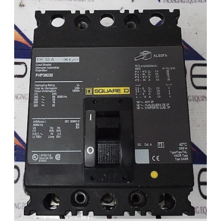 "Square D 30A 3-Pole Thermal Magnetic Circuit Breaker by Schneider El