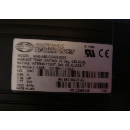 Control Techniques MHE-490-CONS-0000 Servo Motor – High-Performance ...