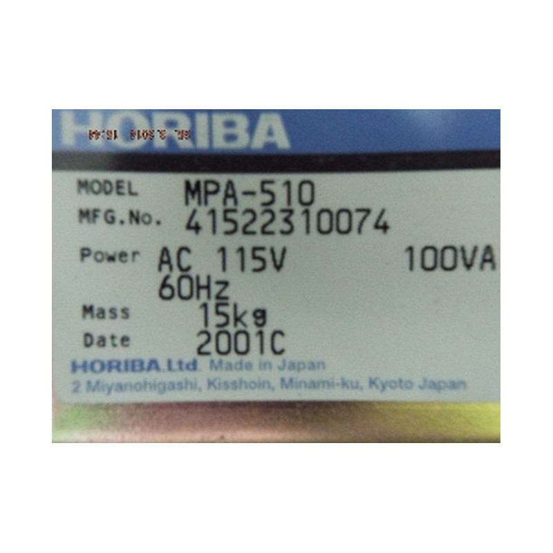 HORIBA MPA-510 Oxygen Analyzer