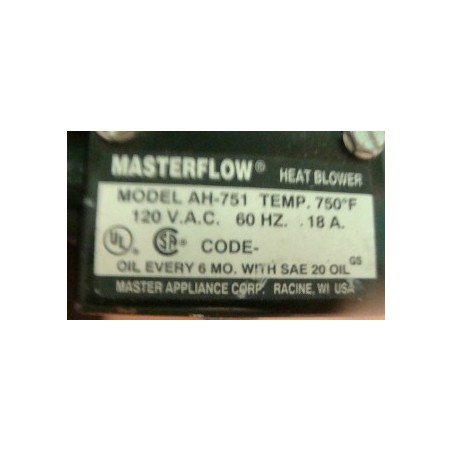 MASTER FLOW HEAT BLOWER MASTER FLOW AH-751