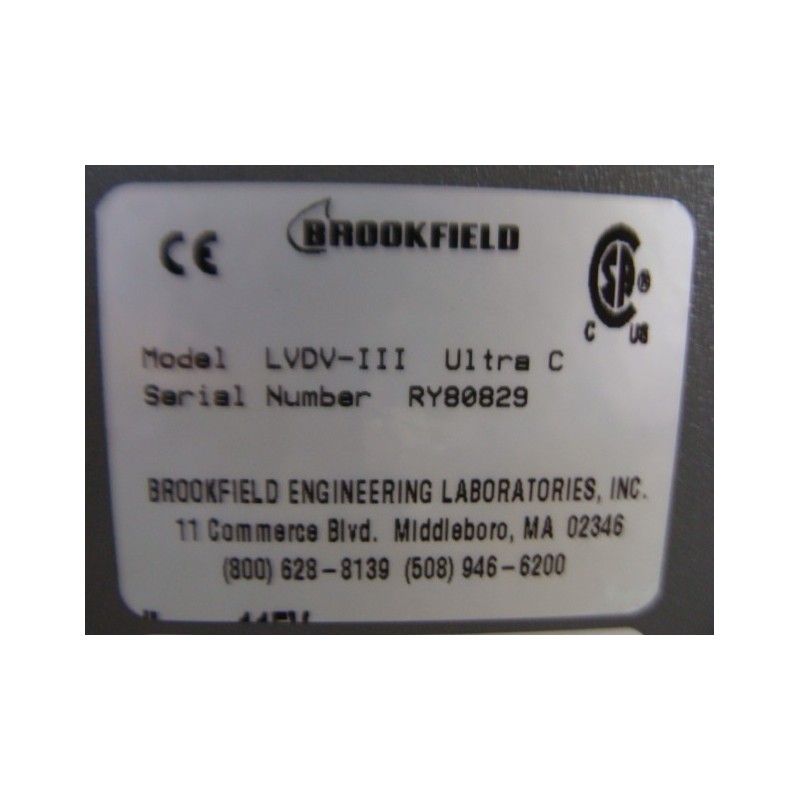 Brookfield LVDV-III Ultra C Programmable Rheometer