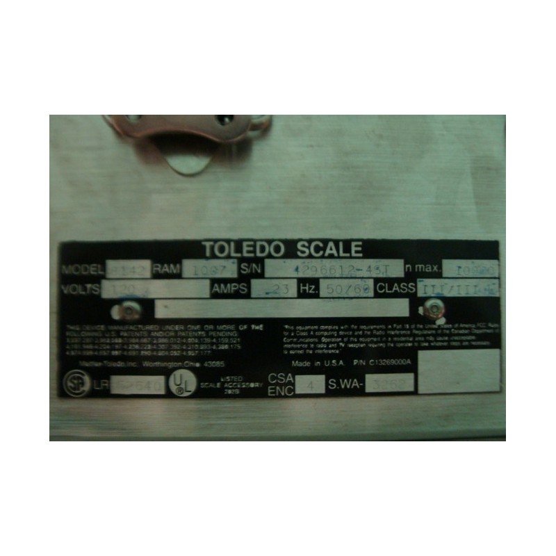 METTLER TOLEDO RELIANCE SCALE HEAD OPERATOR 8142